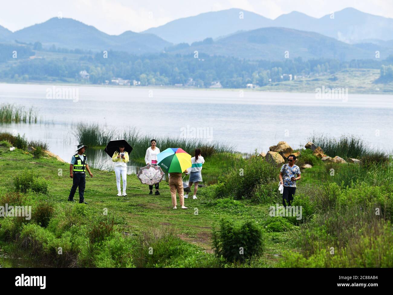 Weining, China's Guizhou Province. 10th June, 2020. A reserve staff ...