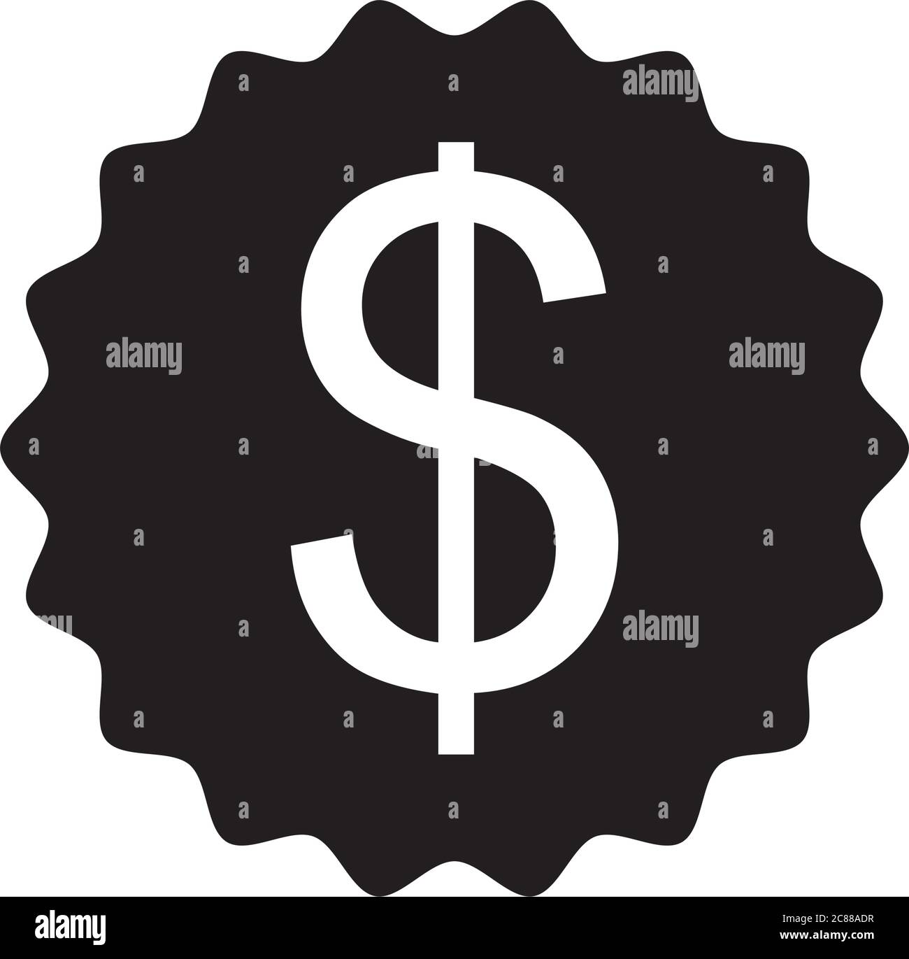 seal stamp with money symbol icon over white background, line style ...