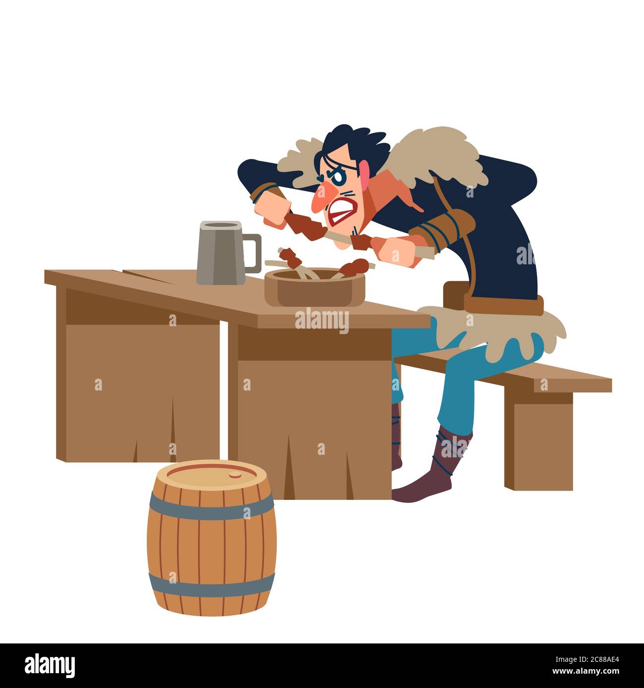 Cartoon illustration skinny weak man hi-res stock photography and ...