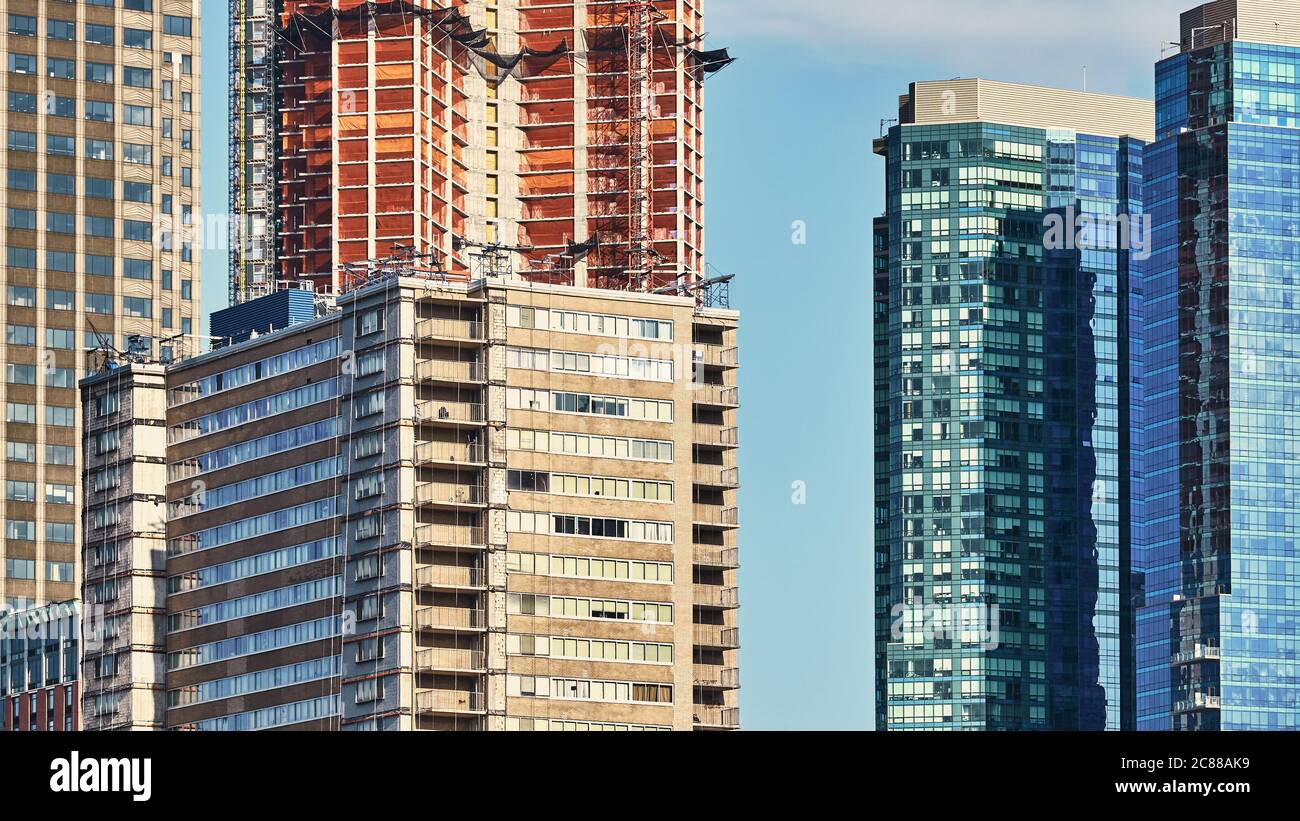 Modern and old high rise building in New York City, architecture ...