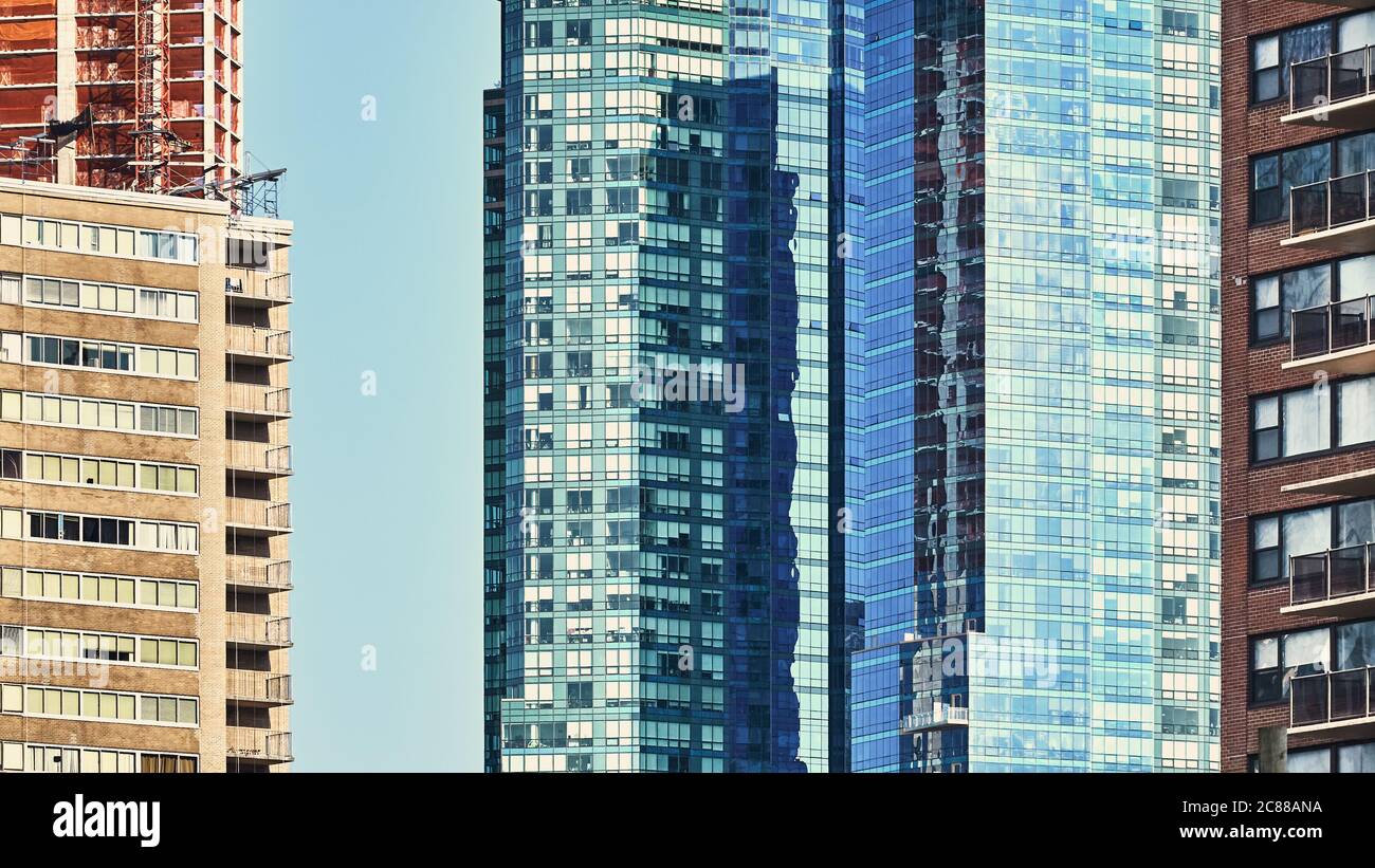 Modern and old high rise building in New York City, architecture ...
