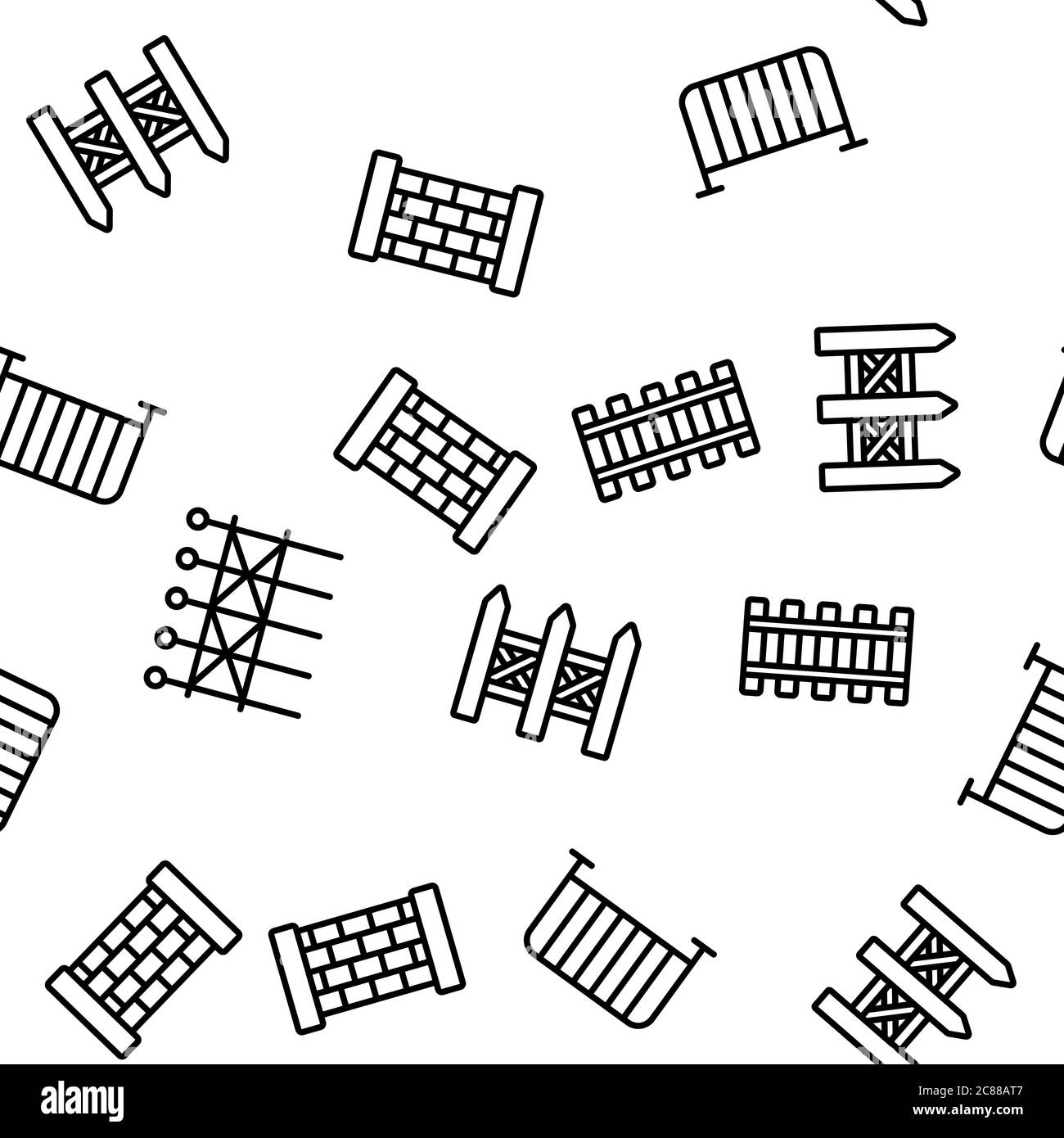 Fence Construction Vector Seamless Pattern Stock Vector Image & Art - Alamy