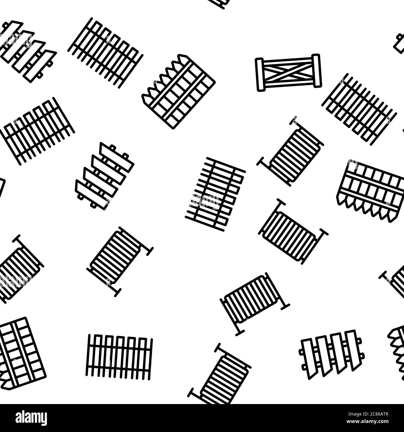Fence Construction Vector Seamless Pattern Stock Vector Image & Art - Alamy