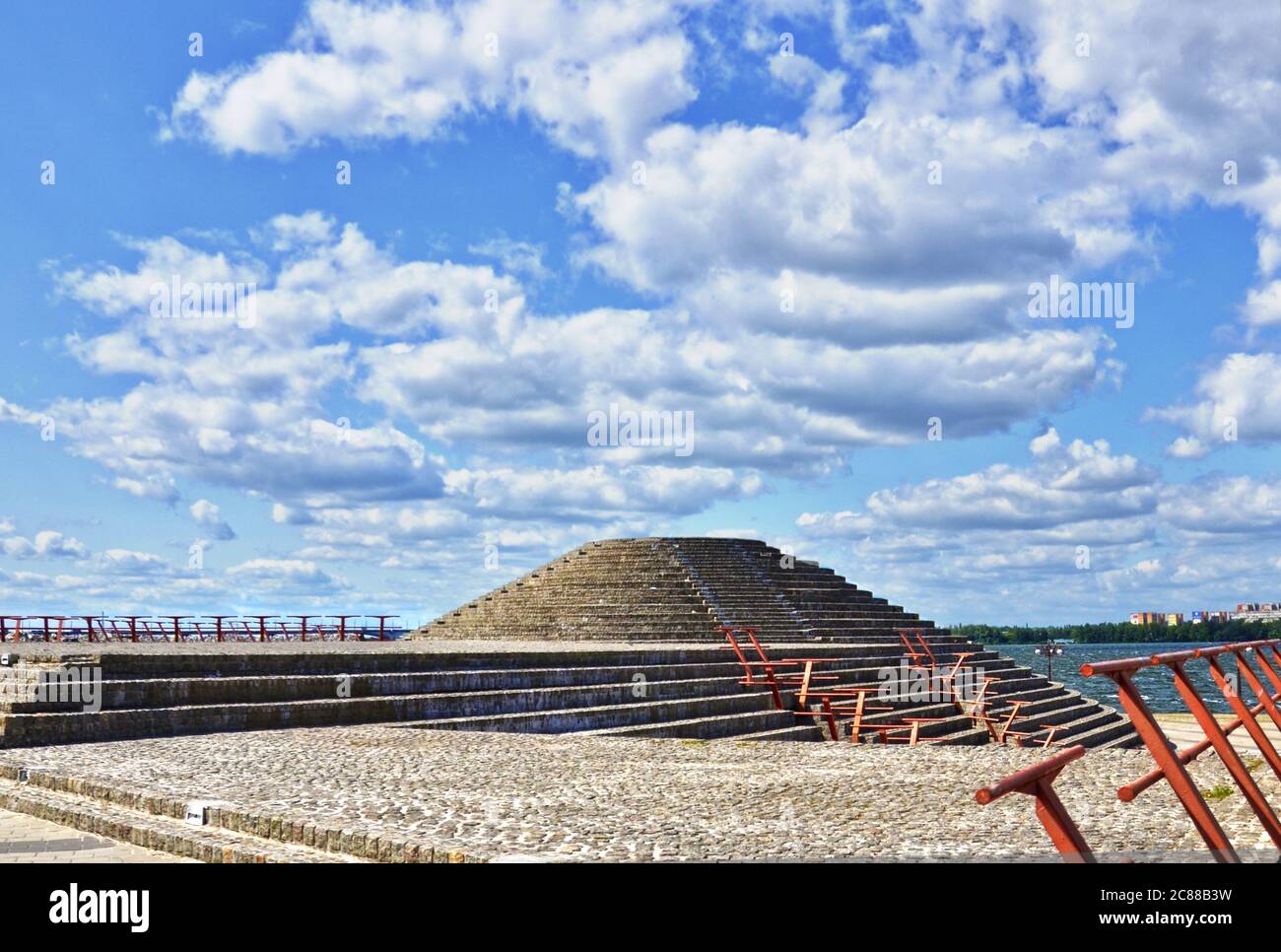 Concrete pyramid, pedestal Stock Photo - Alamy