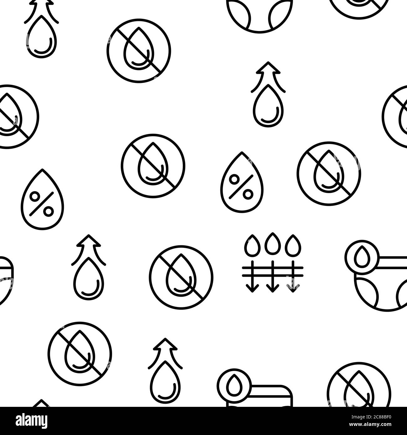 Moisture Water Drop Vector Seamless Pattern Stock Vector Image & Art ...