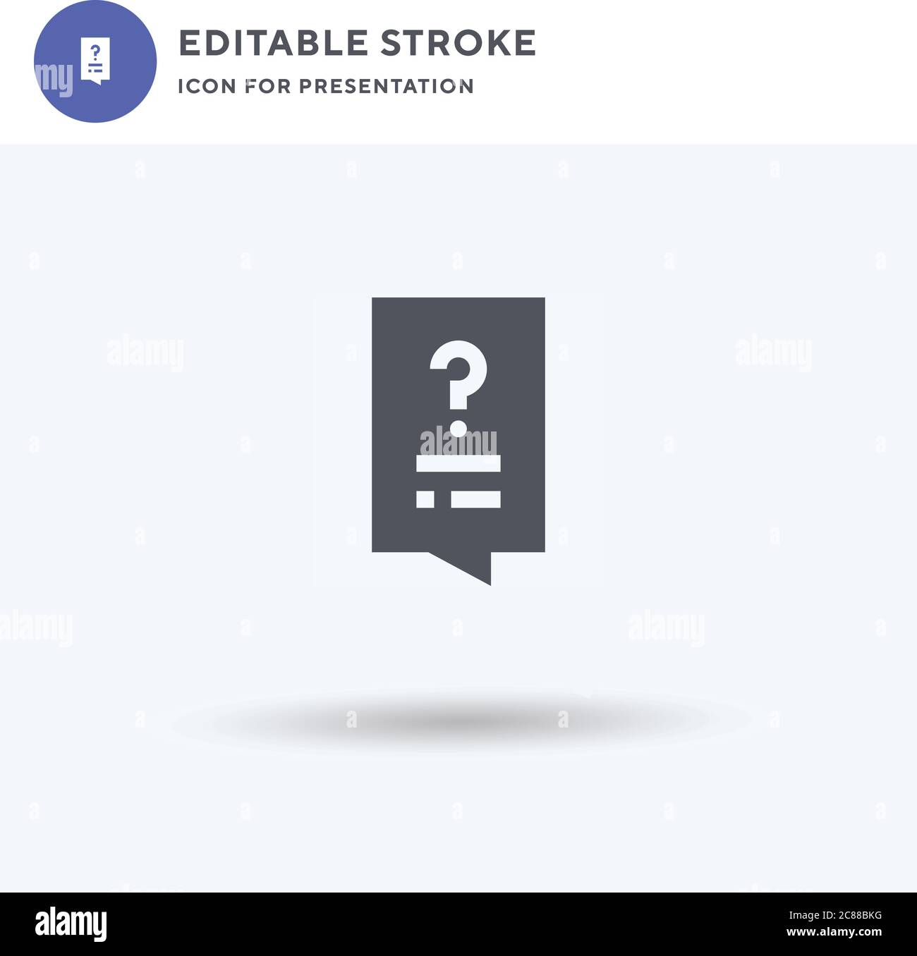 Question icon vector, filled flat sign, solid pictogram isolated on ...