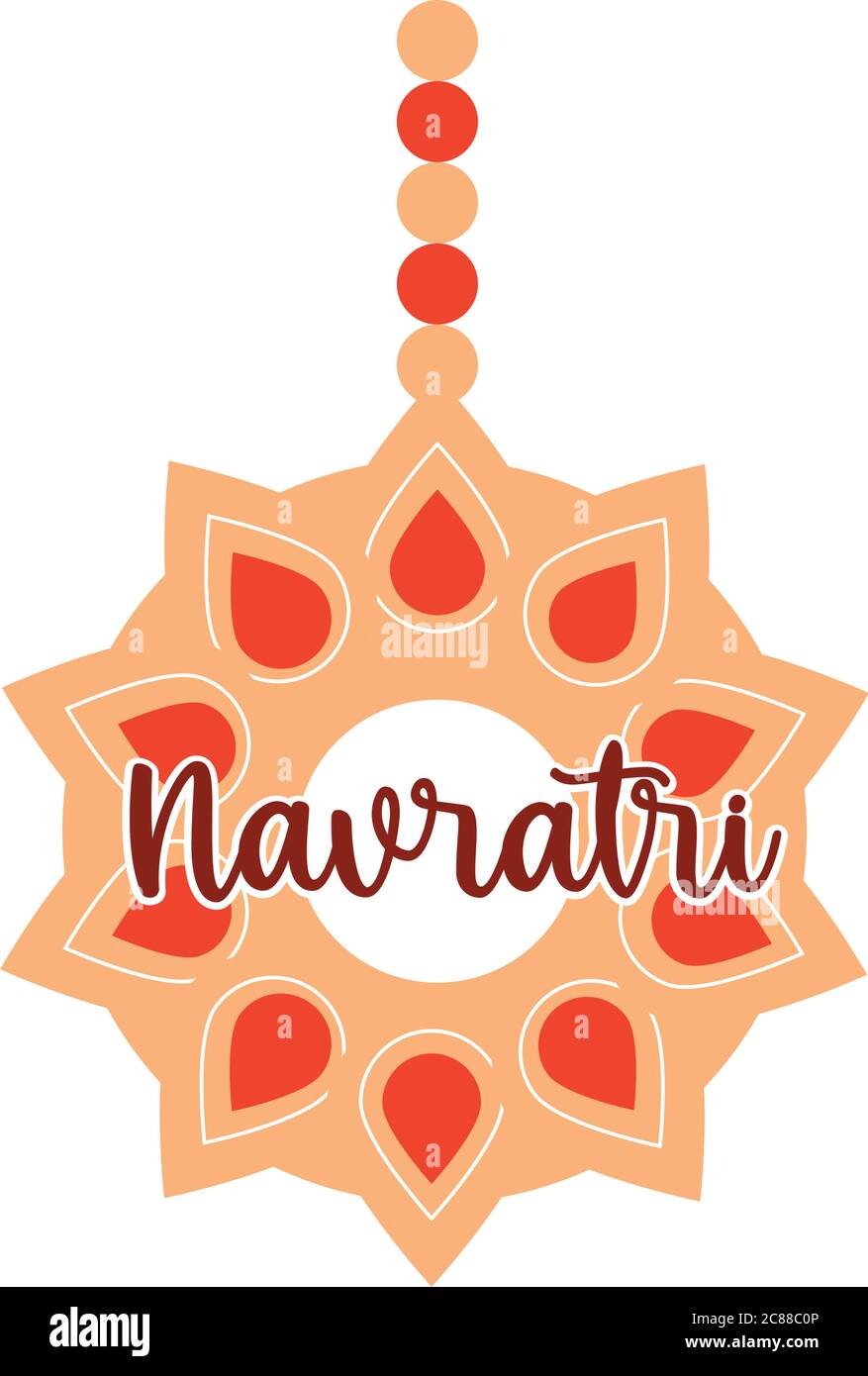 happy navratri indian celebration, floral ornament cultural and ...