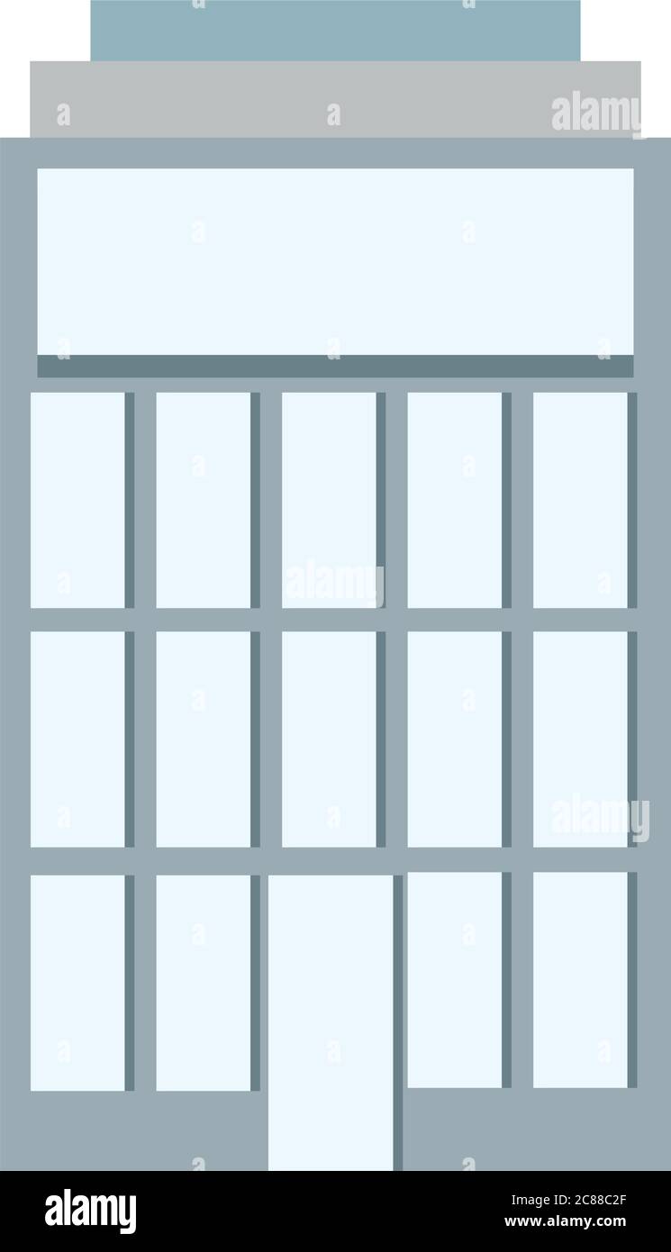 building urban structure facade isolated icon design vector ...