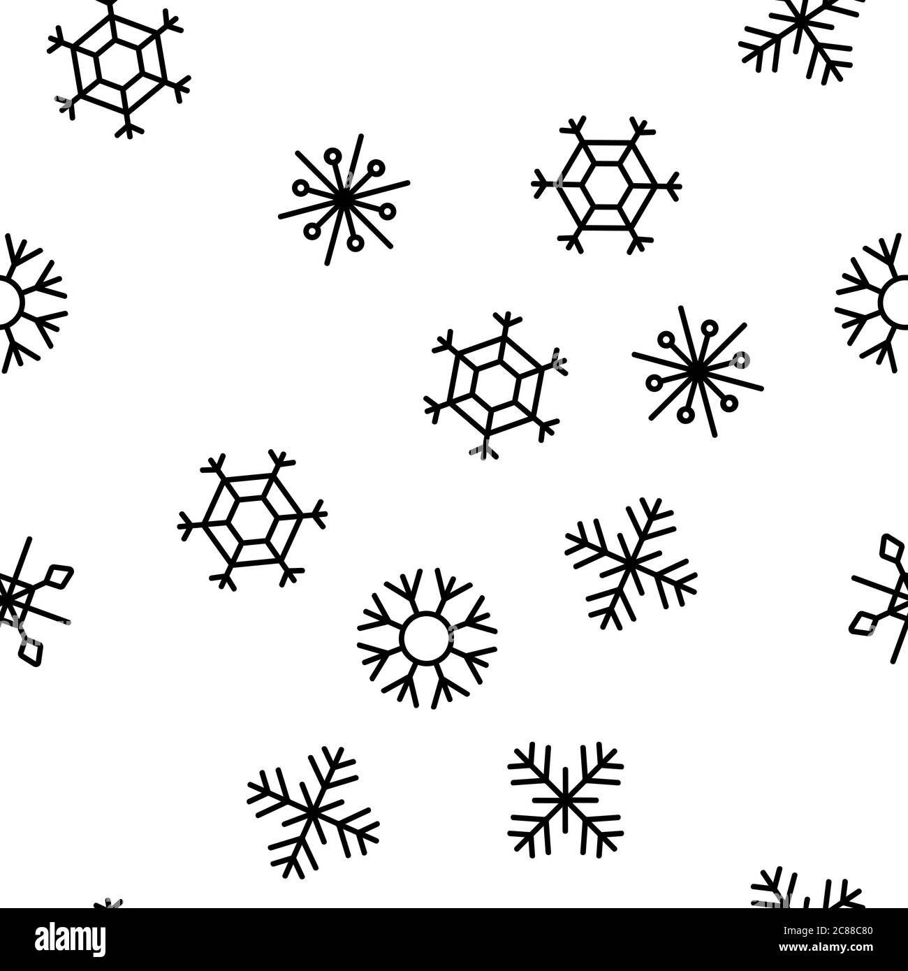 Snowflake christmas thin line Black and White Stock Photos & Images - Alamy