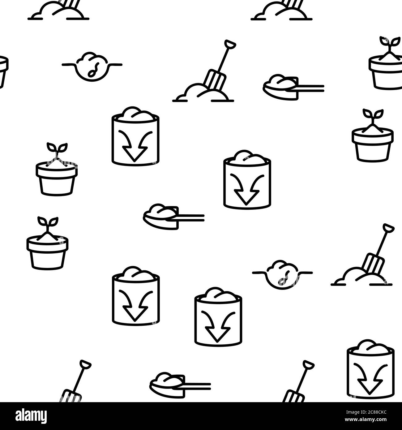 Compost Ground Soil Vector Seamless Pattern Stock Vector Image & Art ...