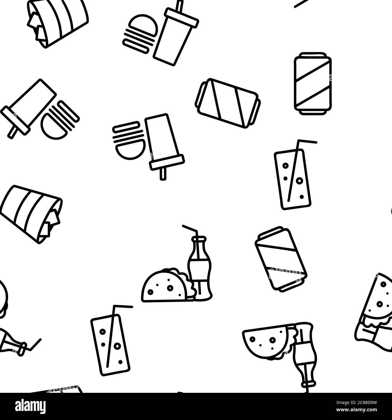 Soda Aqua Beverage Vector Seamless Pattern Stock Vector Image & Art - Alamy