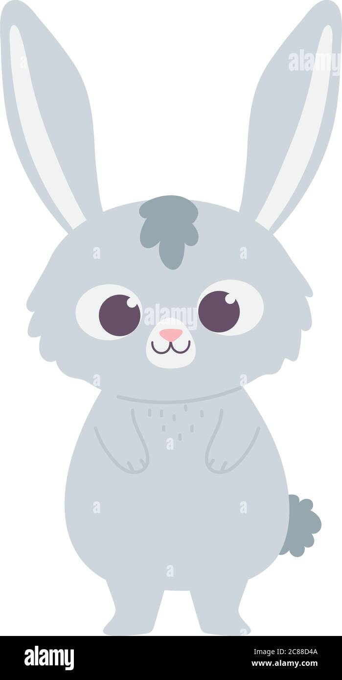 cute little rabbit animal cartoon isolated design icon vector ...