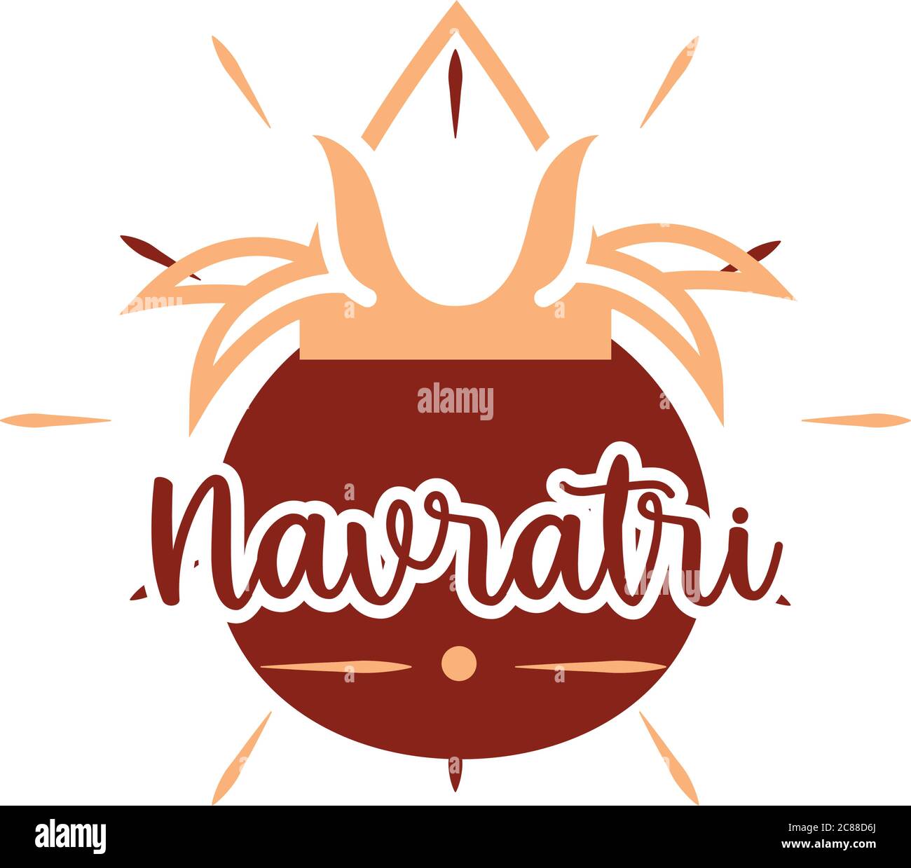 happy navratri indian celebration, goddess durga culture hinduism flat ...