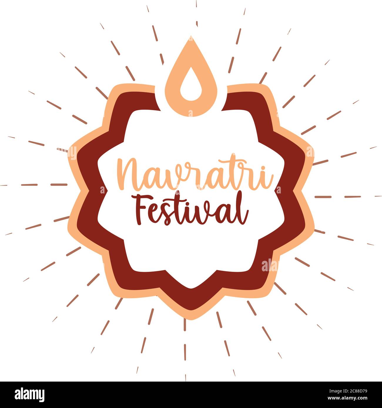 happy navratri indian, durga indian religious culture celebration flat ...