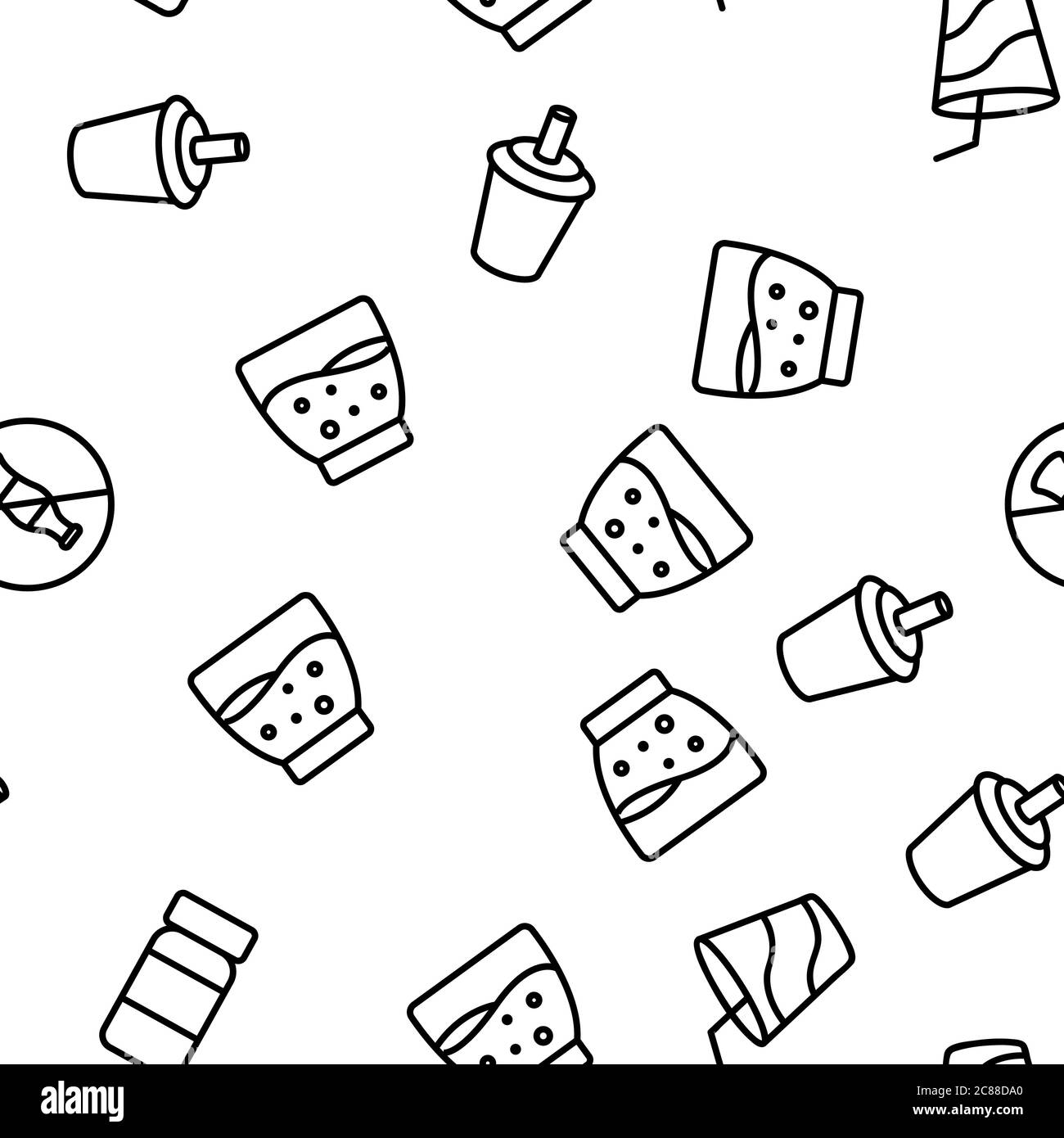 Soda Aqua Beverage Vector Seamless Pattern Stock Vector Image & Art - Alamy