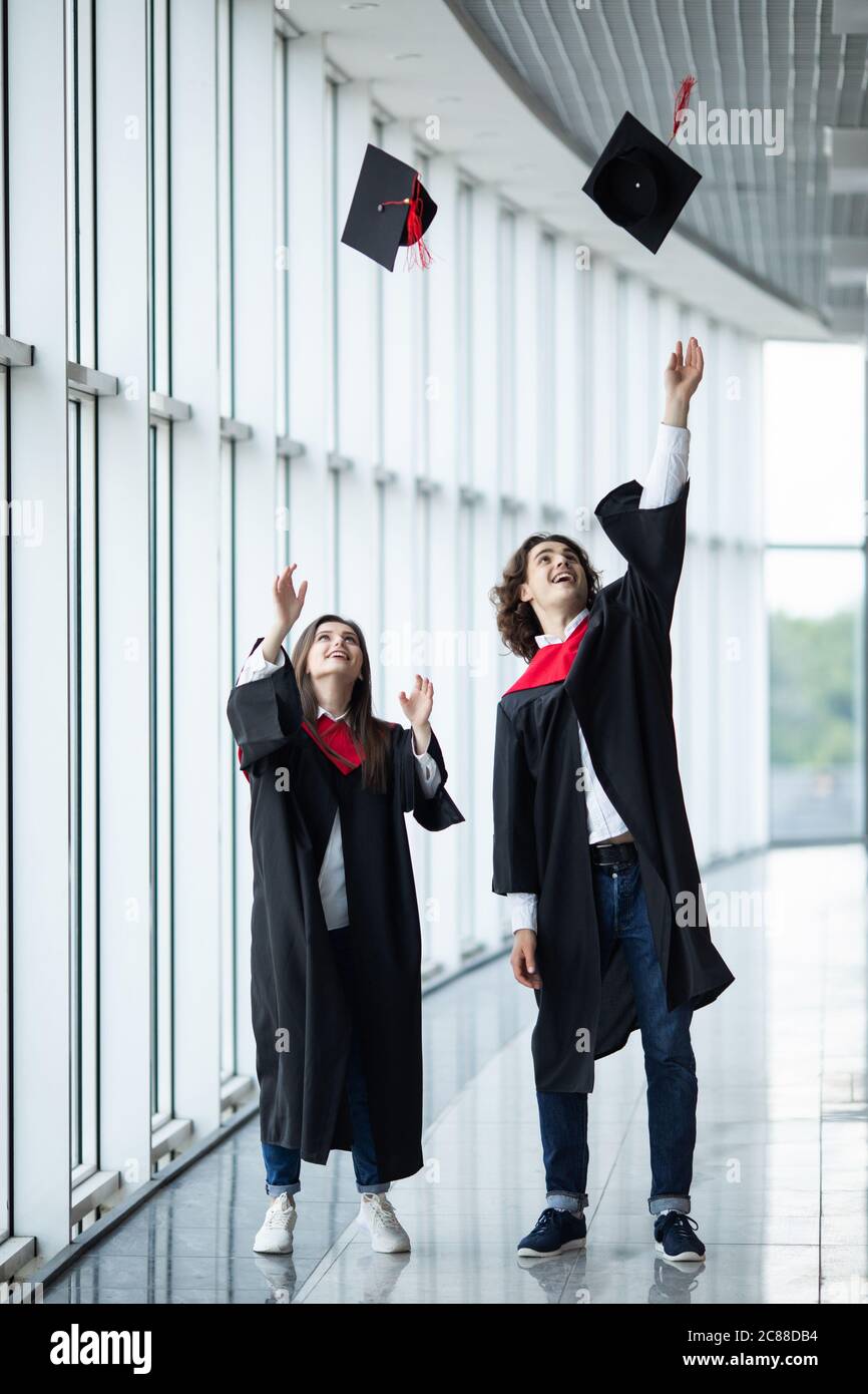 College Graduation Throwing Hats