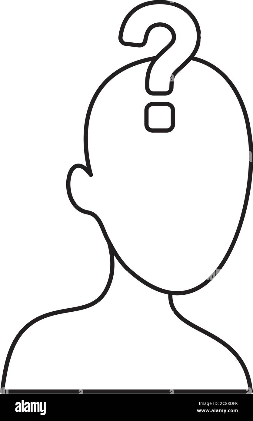 Head Silhouette Question Mark High Resolution Stock Photography and ...