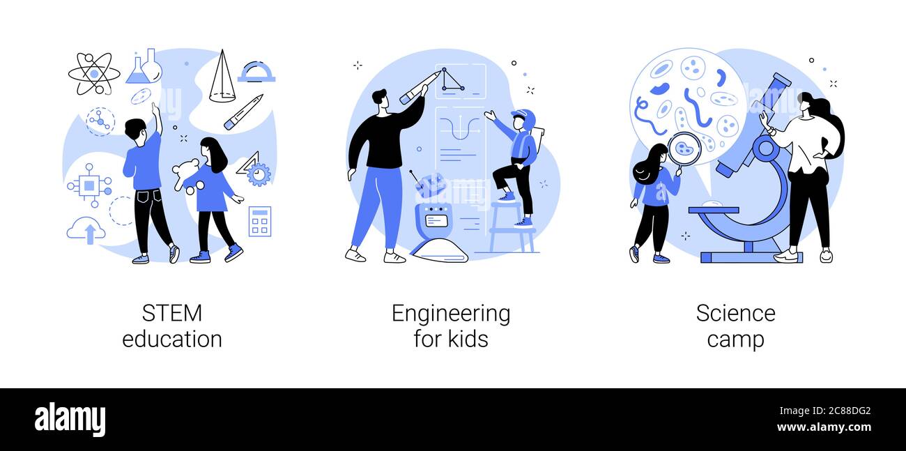 Fun learning activities abstract concept vector illustrations Stock ...