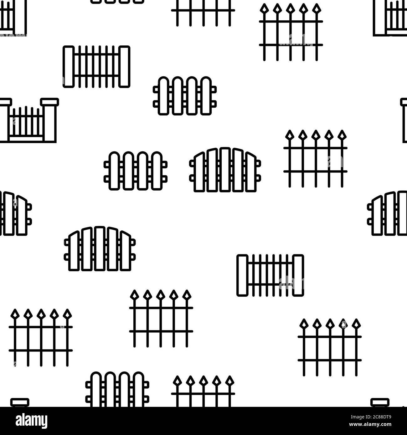 Fence Construction Vector Seamless Pattern Stock Vector Image & Art - Alamy