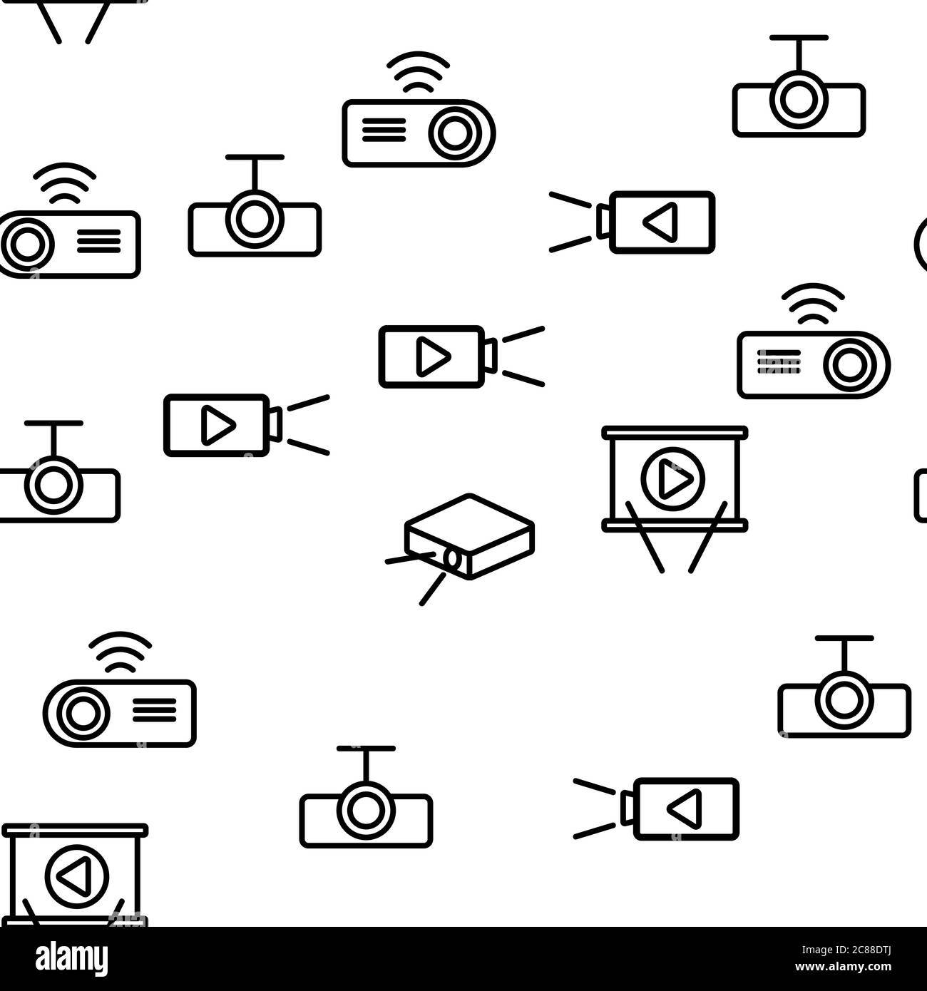 Projector Equipment Vector Seamless Pattern Stock Vector Image & Art ...