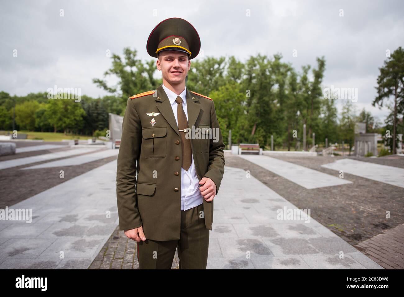Minsk / Belarus - June 5, 2019: young freshmen from military school ...