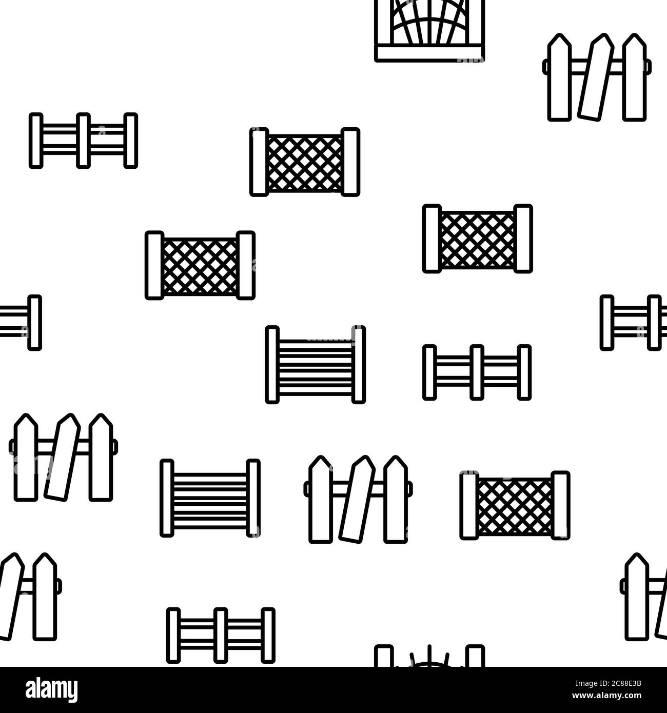 Fence Construction Vector Seamless Pattern Stock Vector Image & Art - Alamy