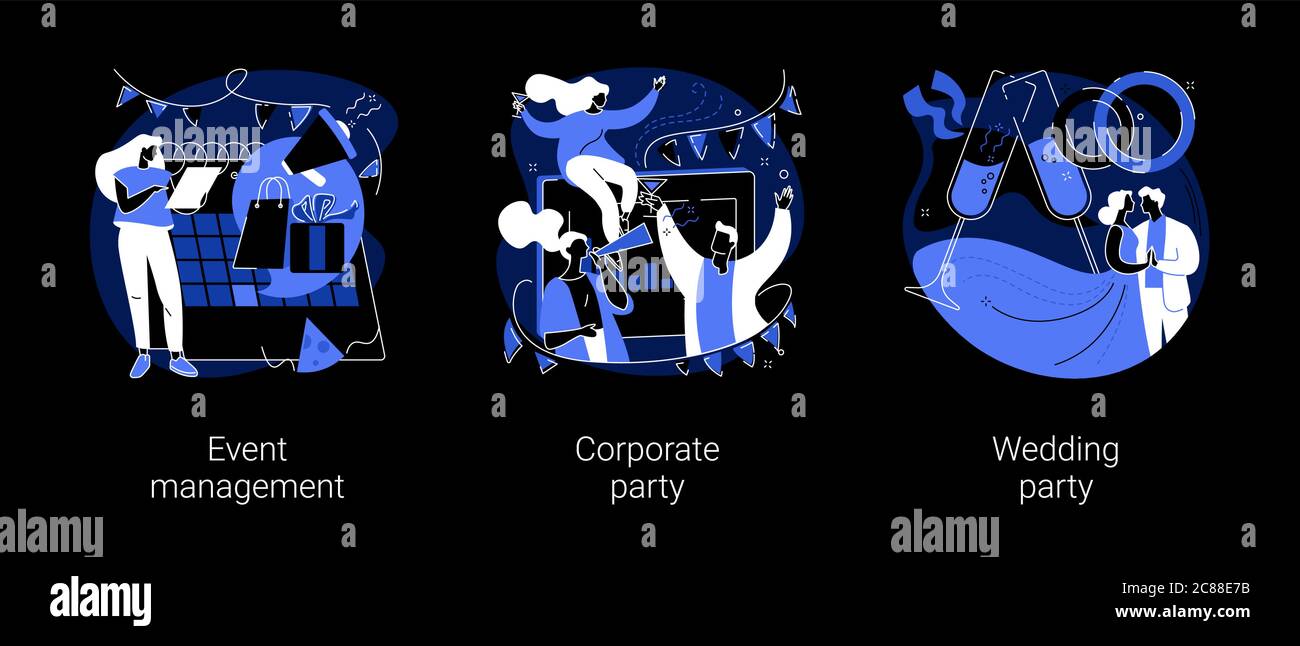 Entertainment service abstract concept vector illustrations Stock ...