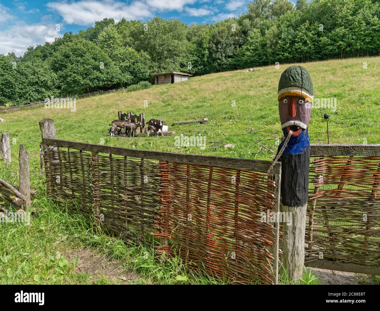Iron age settlement living museum near Vingsted Vejle, Denmark Stock ...