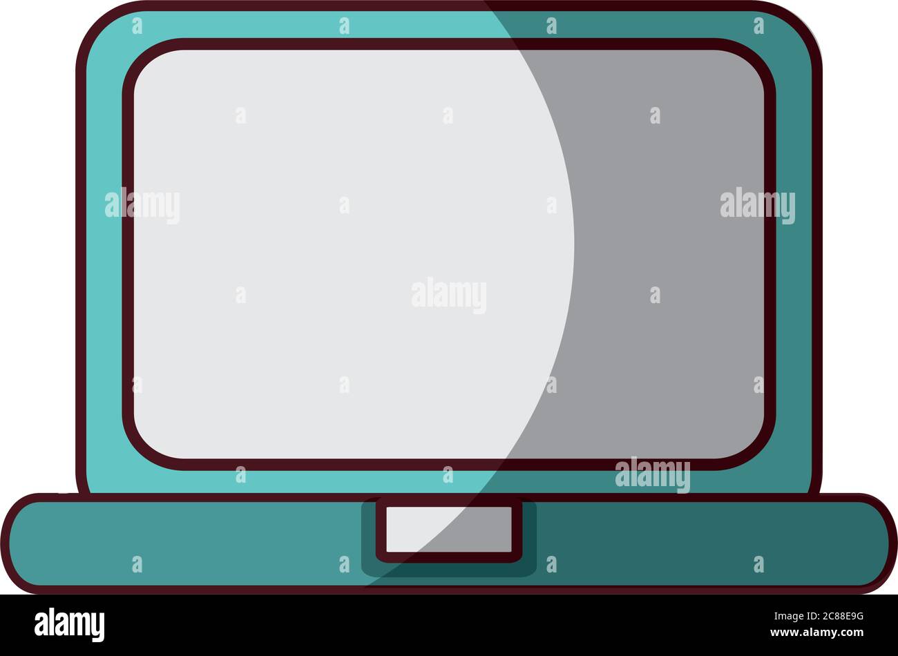 laptop computer device technology icon isolated design shadow vector ...