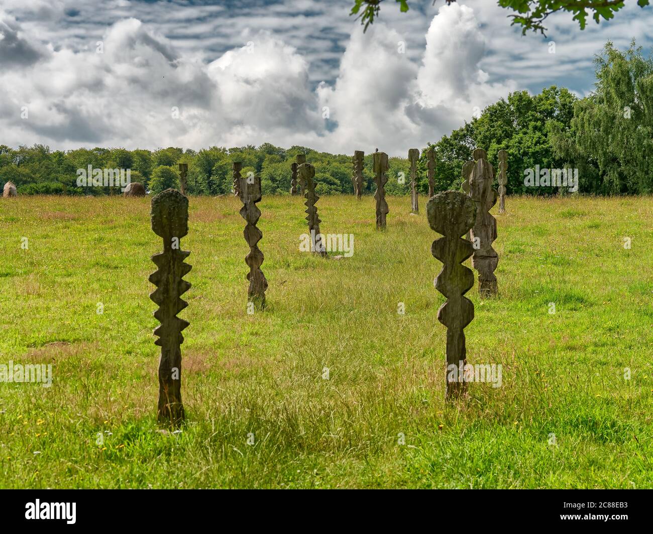 Iron age settlement living museum near Vingsted Vejle, Denmark Stock ...