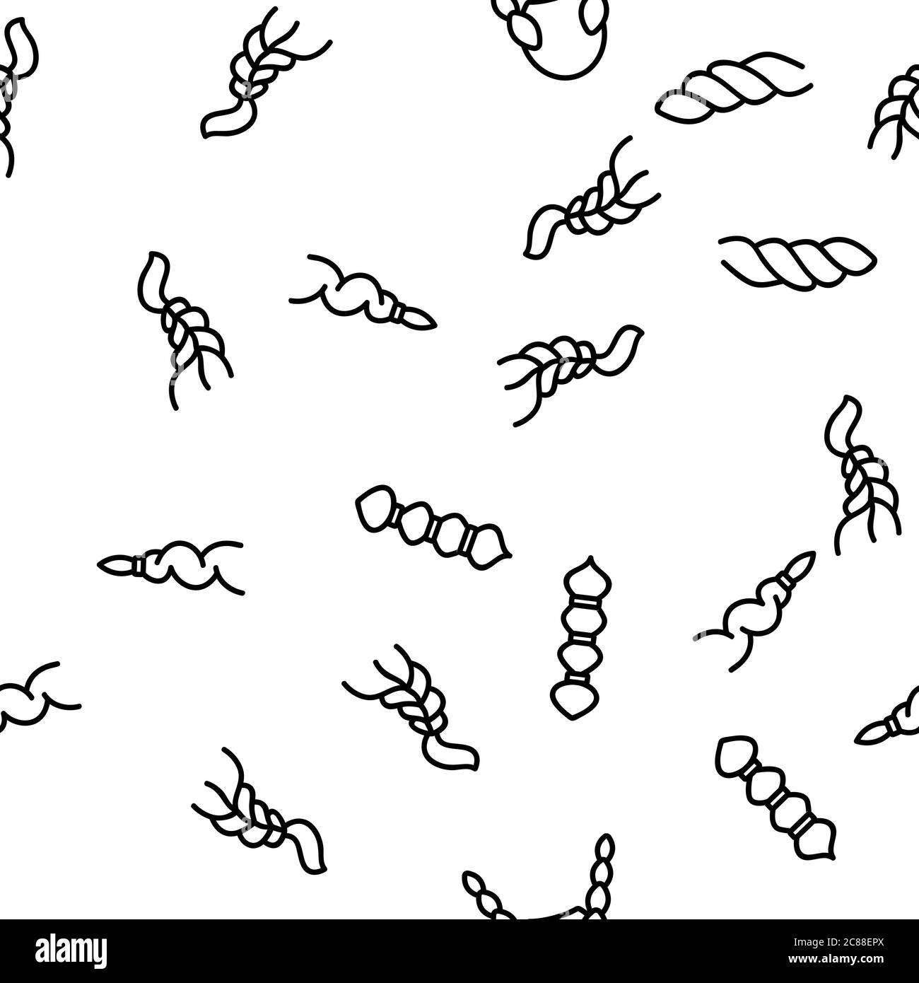 Braid Bread Hairstyles Vector Seamless Pattern Stock Vector Image & Art ...