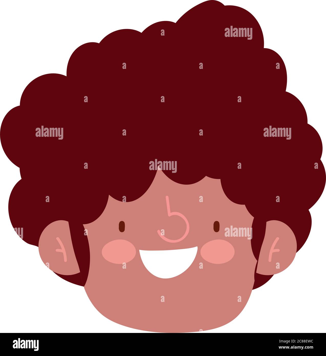 young man face cartoon character isolated icon design vector ...