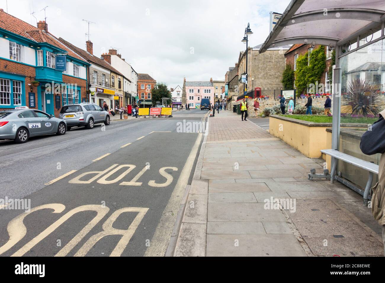 Glastonbury Town Centre closed to traffic due to Covid 19. Glastonbury ...