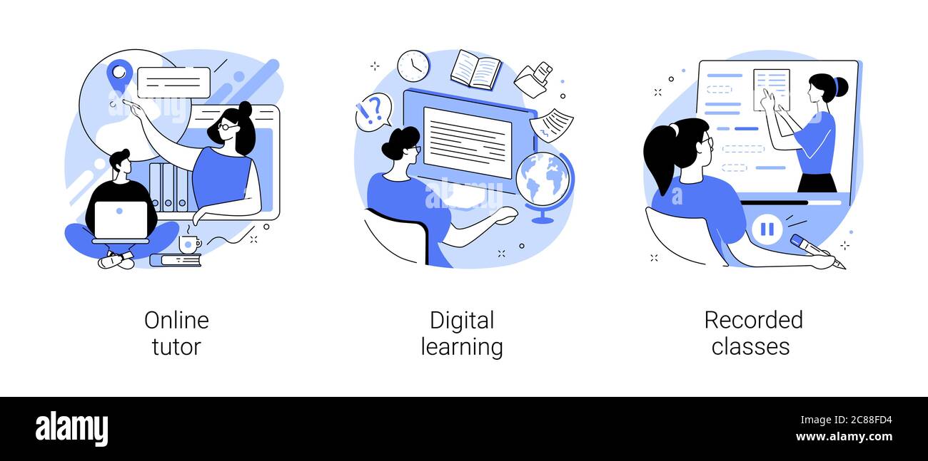 Personal learning abstract concept vector illustrations Stock Vector ...