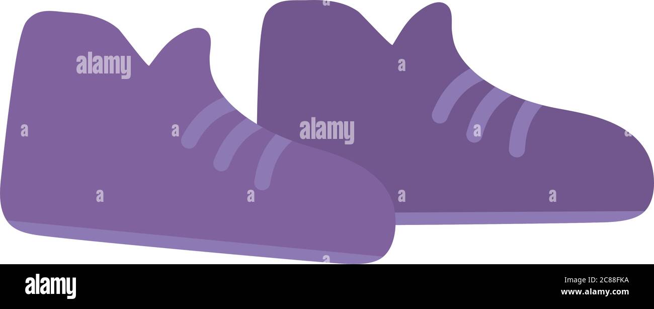 Purple sneakers Stock Vector Images - Alamy