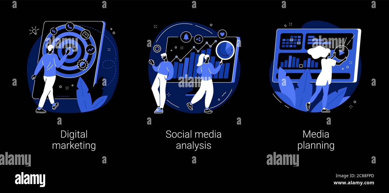 Digital marketing abstract concept vector illustrations Stock Vector ...