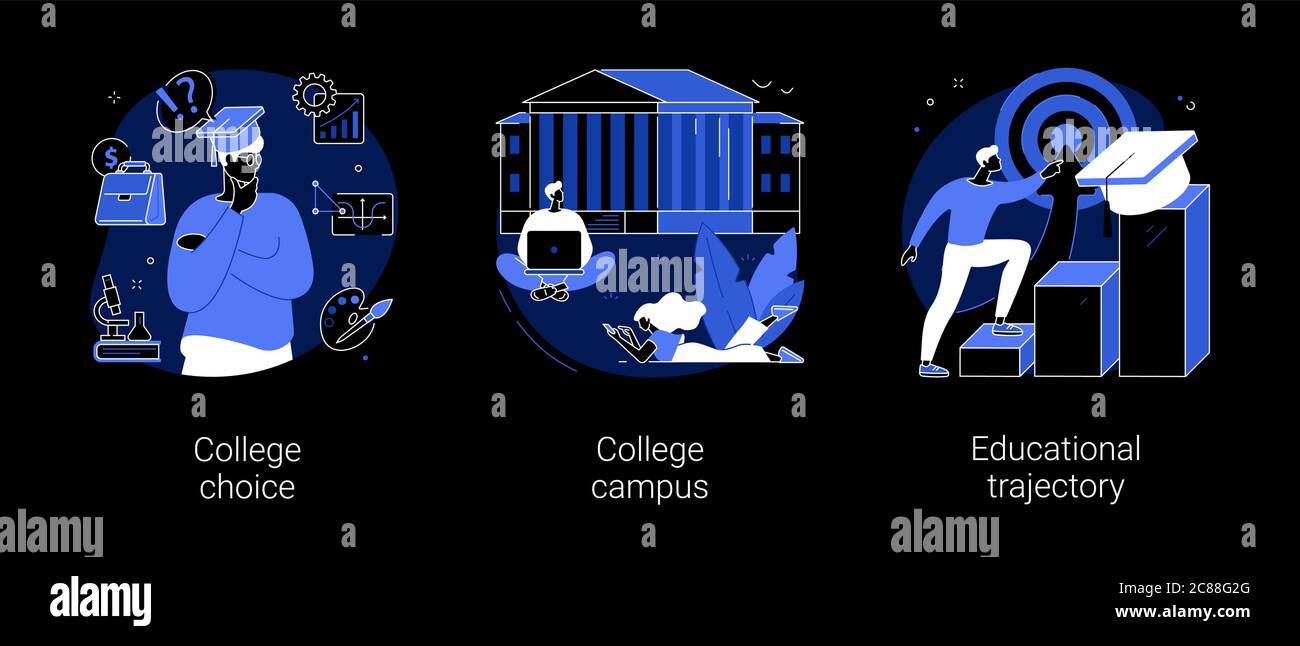 Student life abstract concept vector illustrations Stock Vector Image ...