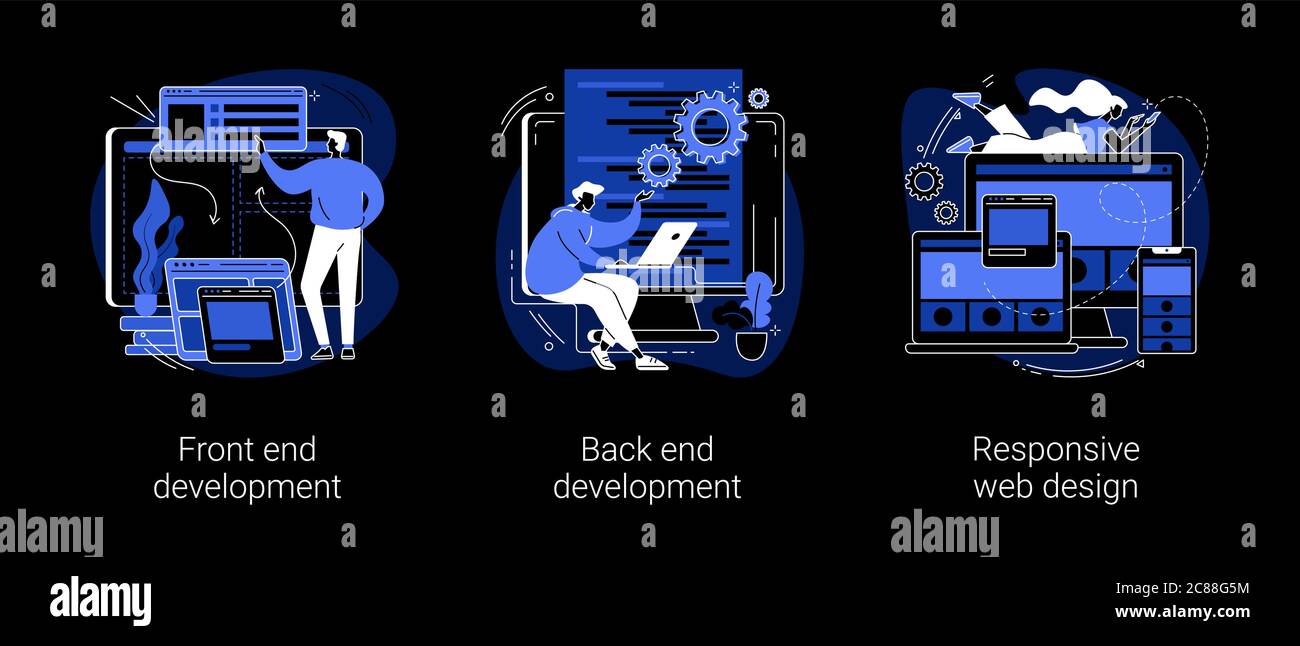 Web development agency abstract concept vector illustrations Stock ...