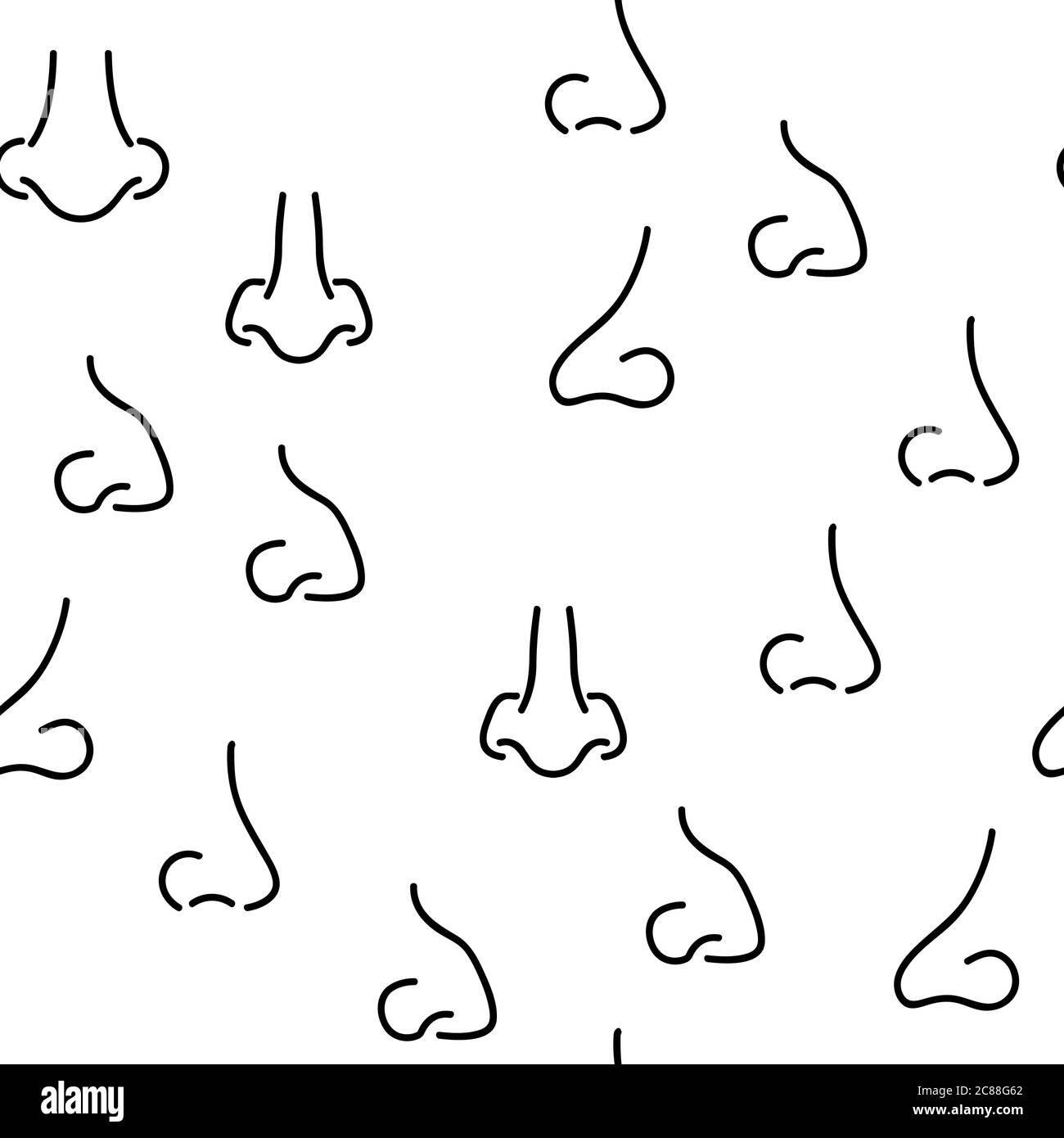 Nose Human Face Organ Vector Seamless Pattern Stock Vector Image & Art ...