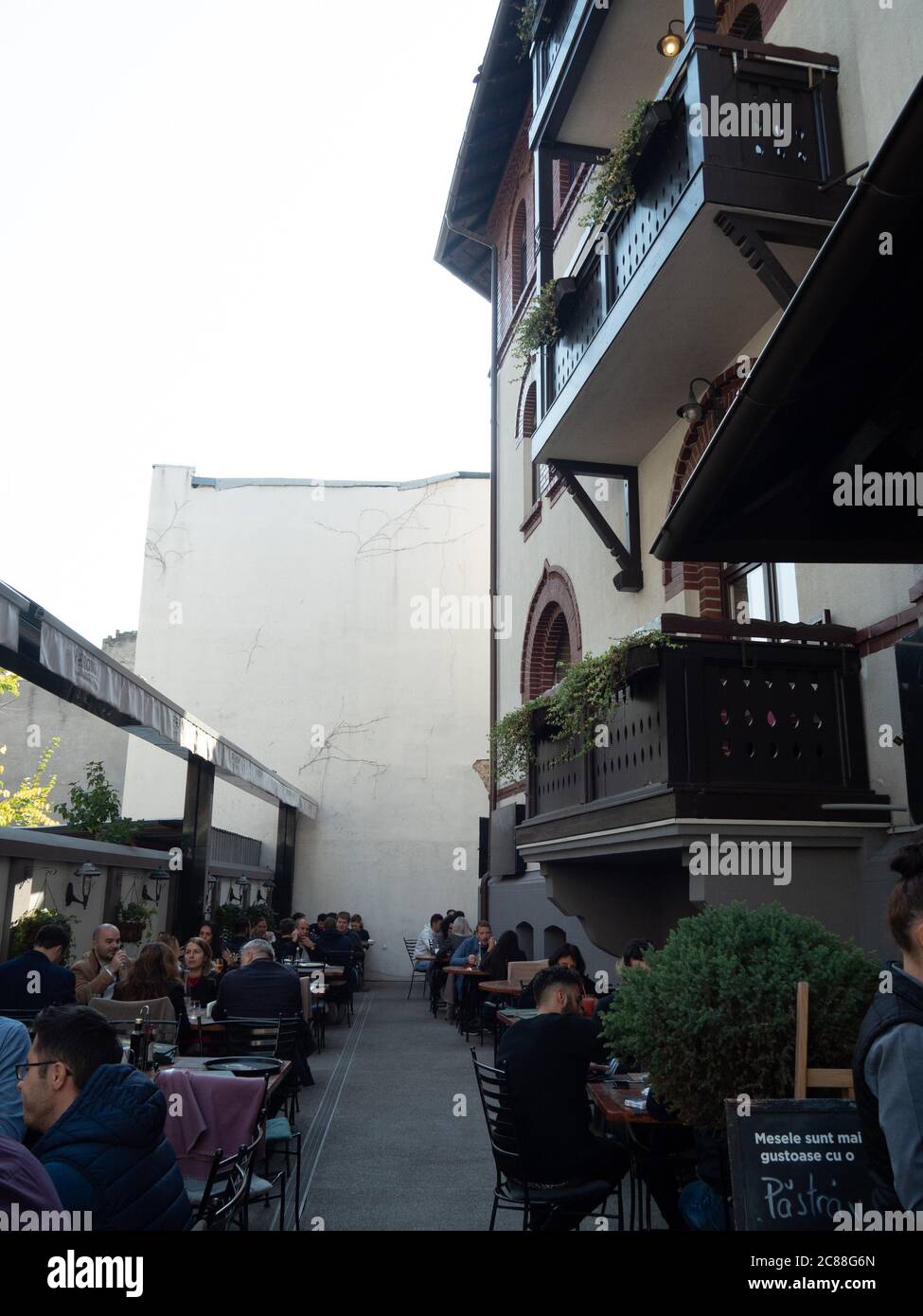 Bucharest / Romania - October 23, 2019: Customers sitting and having ...