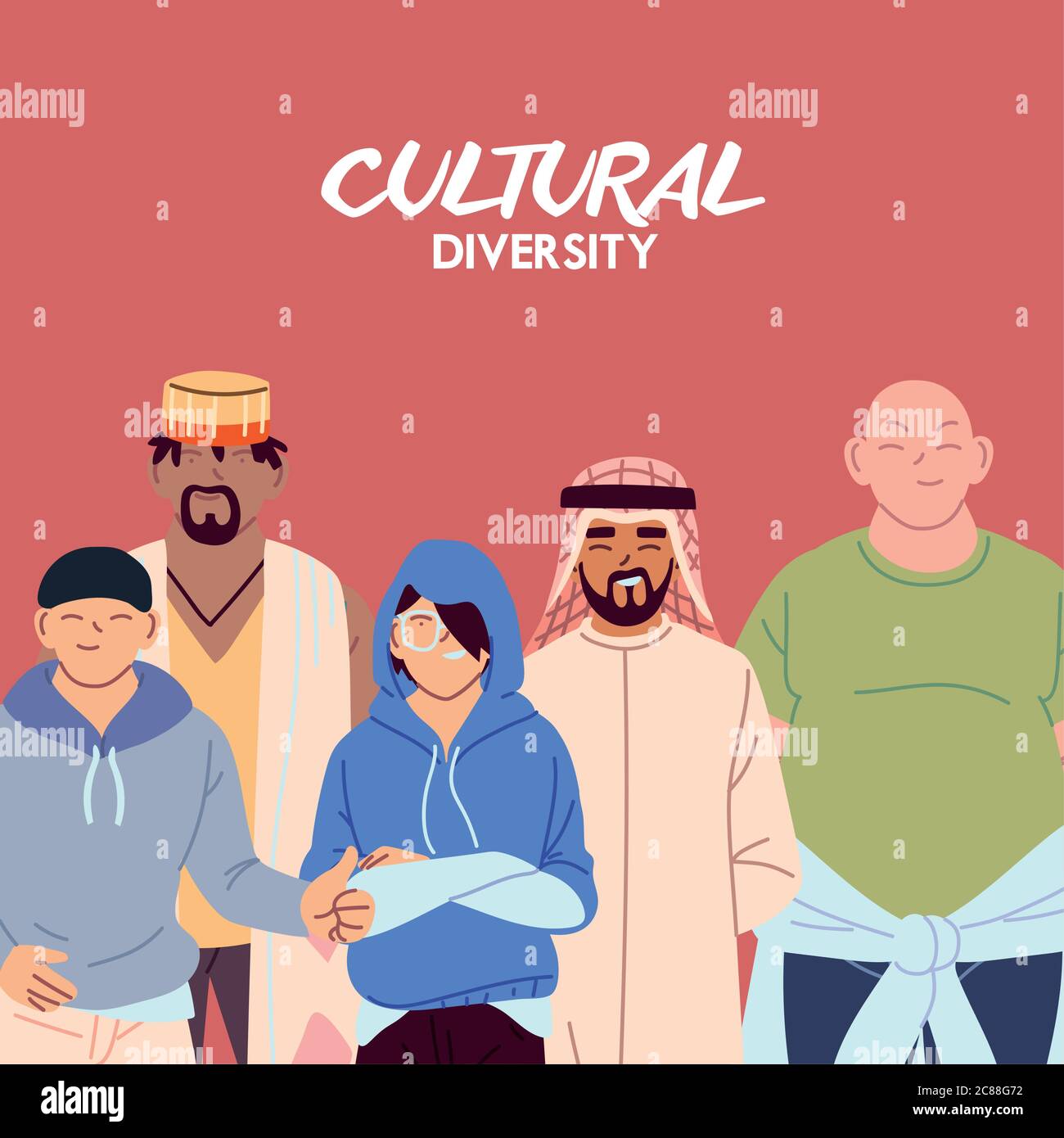 Men cartoons design, Cultural and friendship diversity theme Vector ...