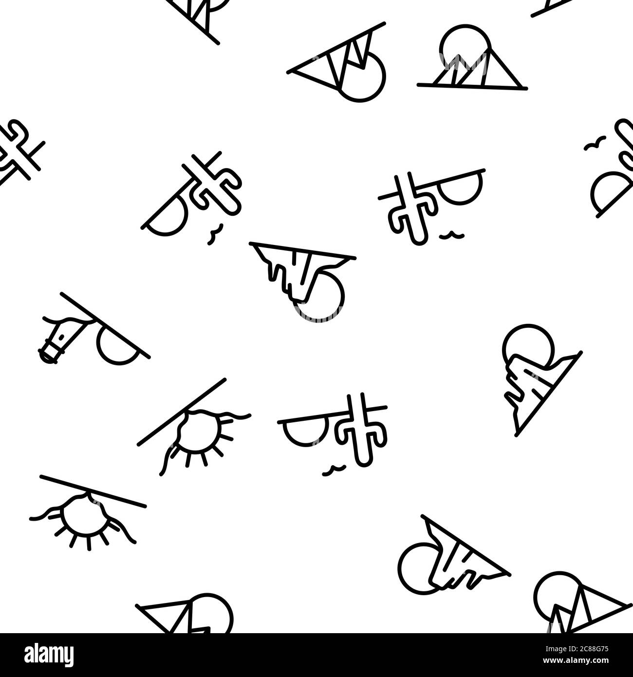 Sunset Or Sunrise Vector Seamless Pattern Stock Vector Image & Art - Alamy