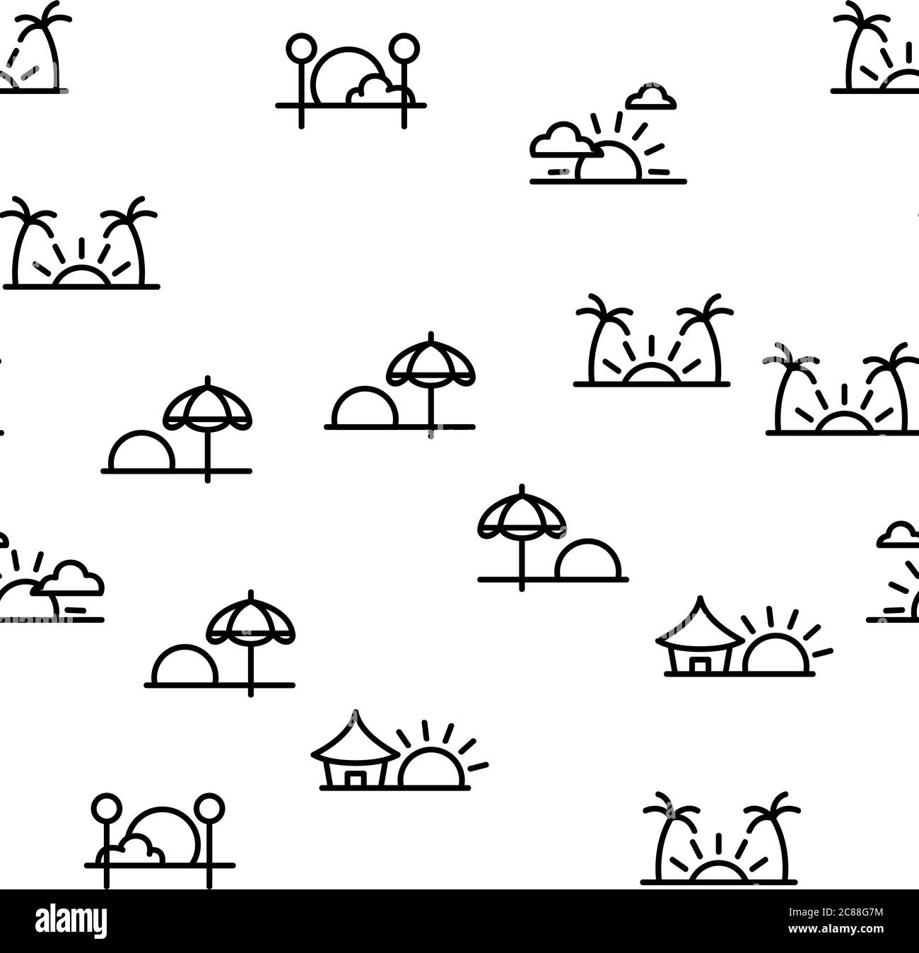 Sunset Or Sunrise Vector Seamless Pattern Stock Vector Image & Art - Alamy