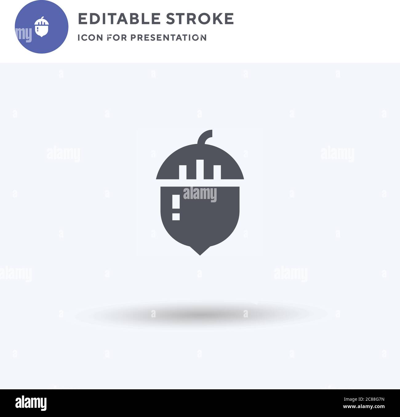 Hazelnut icon vector, filled flat sign, solid pictogram isolated on ...