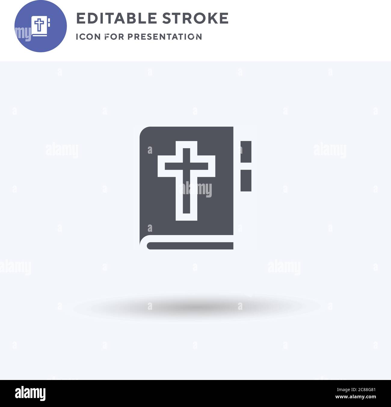 Bible icon vector, filled flat sign, solid pictogram isolated on white ...