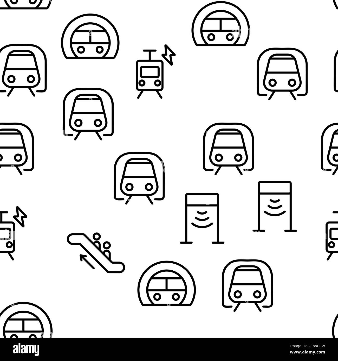 Metro Underground Vector Seamless Pattern Stock Vector Image & Art - Alamy