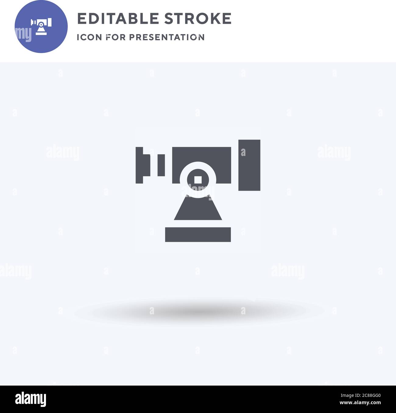 Telescope icon vector, filled flat sign, solid pictogram isolated on ...