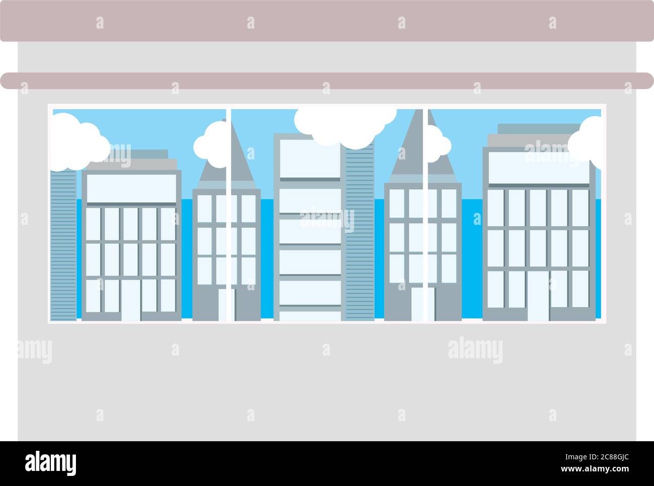 facade building architecture isolated icon design vector illustration ...