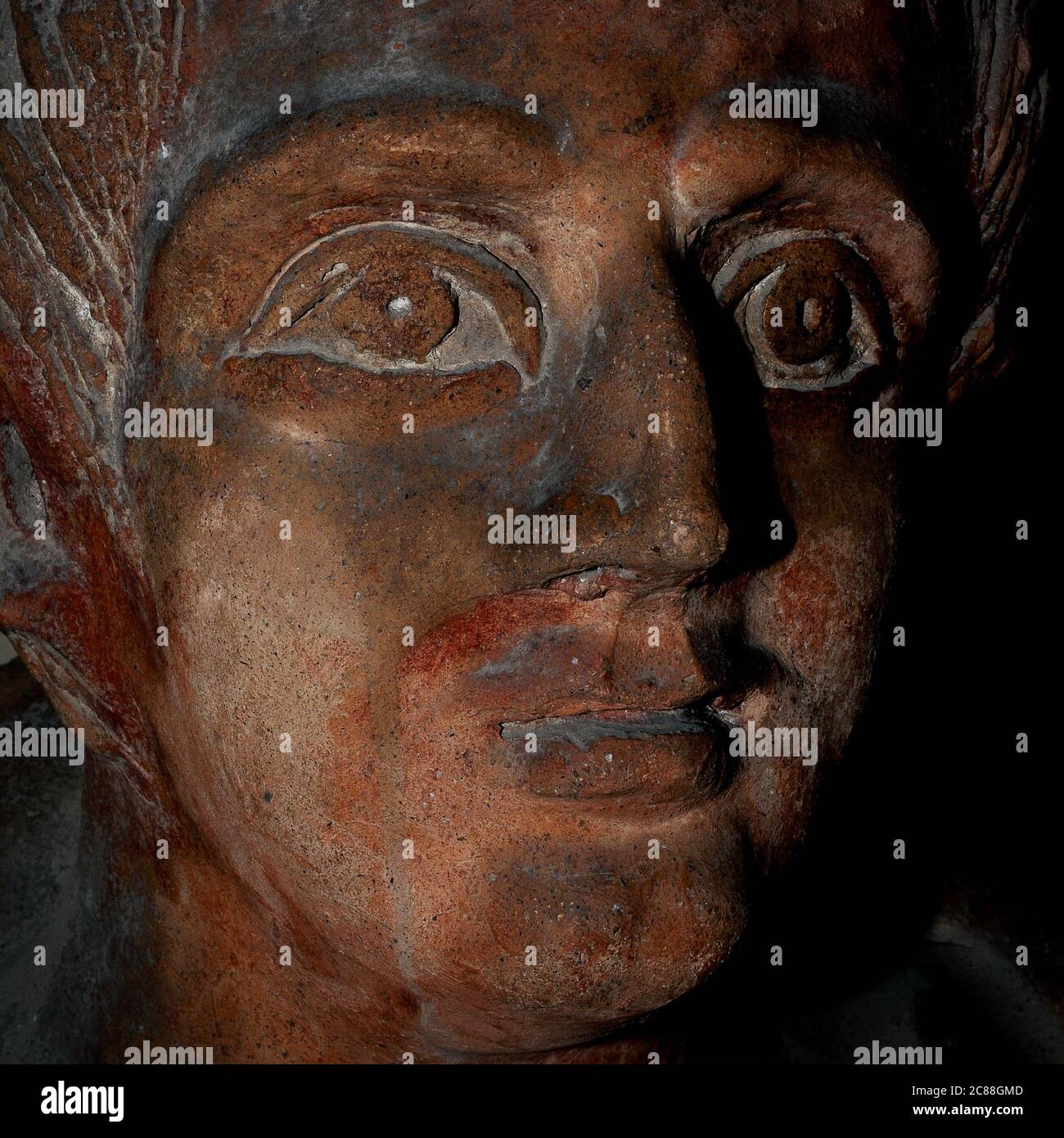This sculpted portrait of a young citizen of ancient Etruscan Tarchuna ...