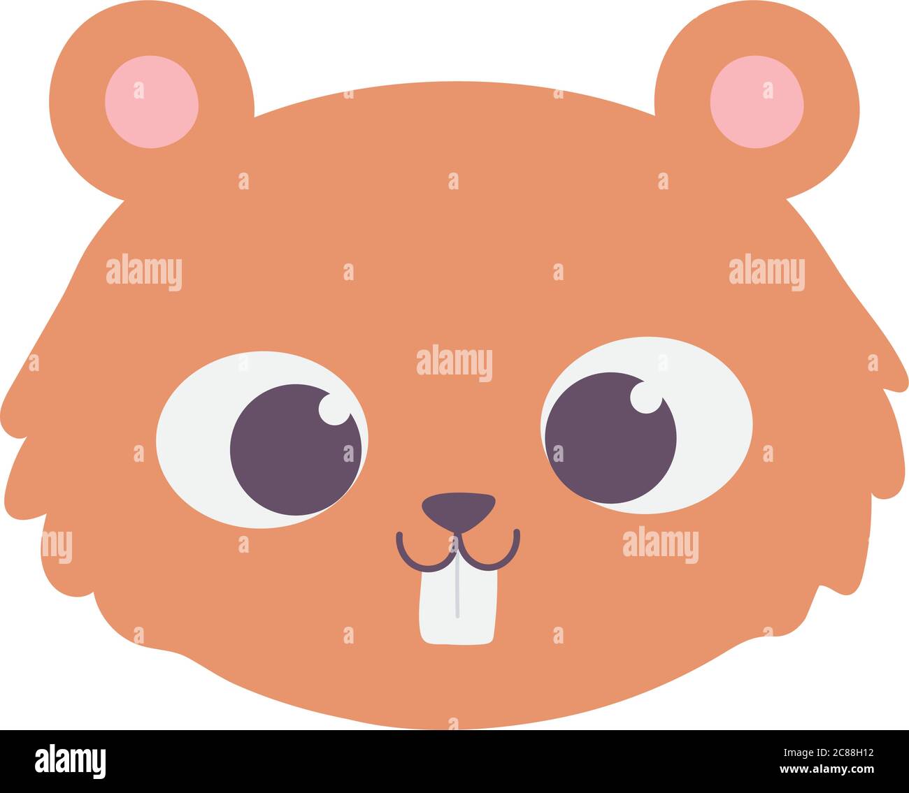 cute beaver animal face cartoon isolated design icon vector ...